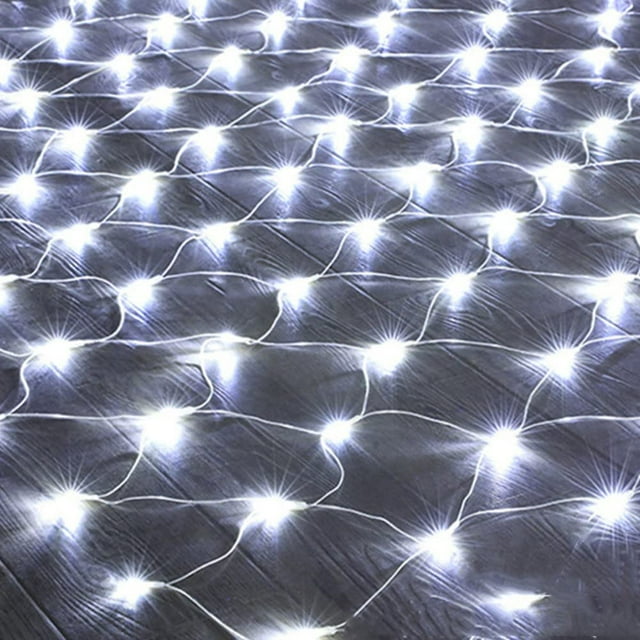 Christmas Net String Lights 96 LED Outdoor Mesh Lights Connectable ...