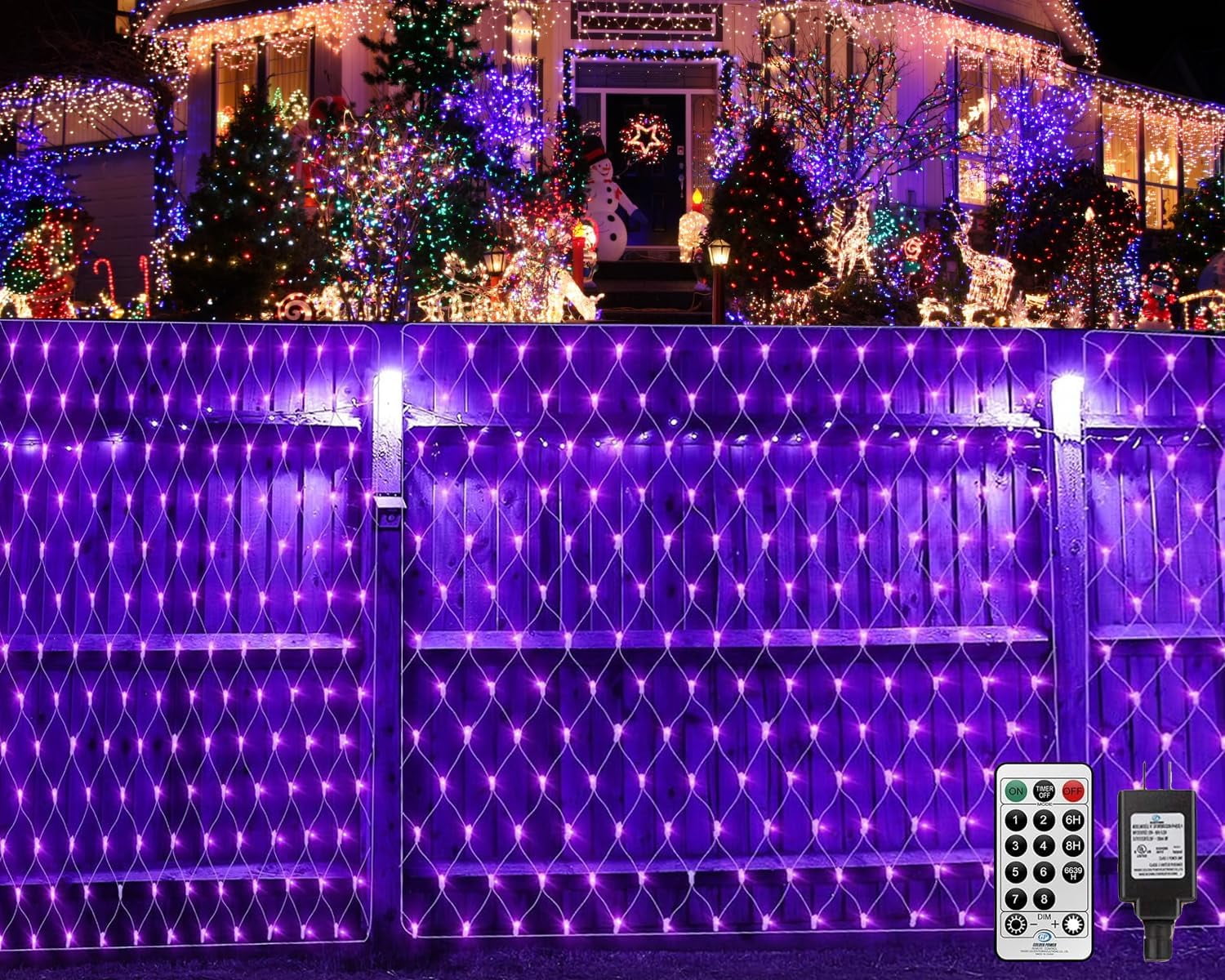 Christmas Net YANTON Outdoor Mesh YANTONs,9.8ft x 6.6ft 200 LEDs Xmas ...