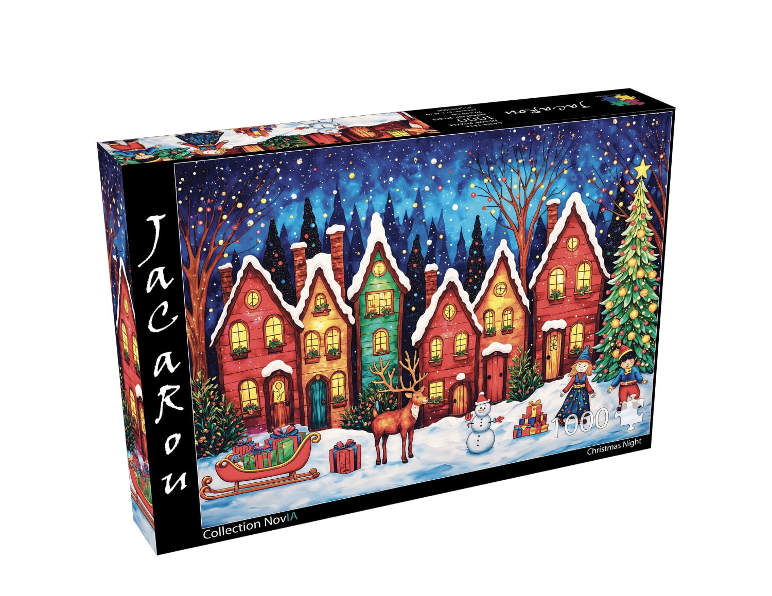 Christmas Night - 1000 Piece Jigsaw Puzzle by Jacarou Puzzles - Walmart.com