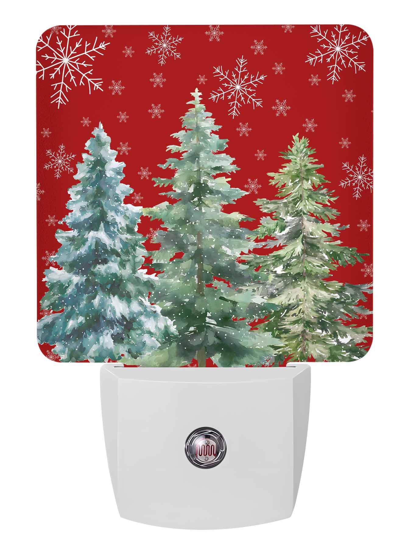 Christmas Night Lights Auto Sensor Green Christmas Tree Plug-in LED ...