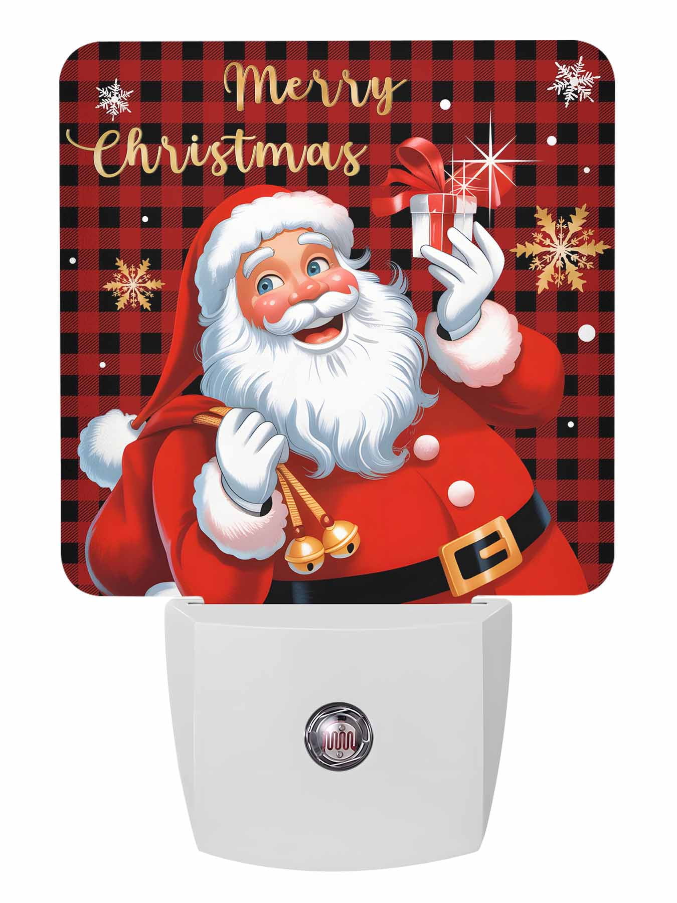 Christmas Night Lights Auto Sensor Santa Claus Plug-in LED Nightlights ...