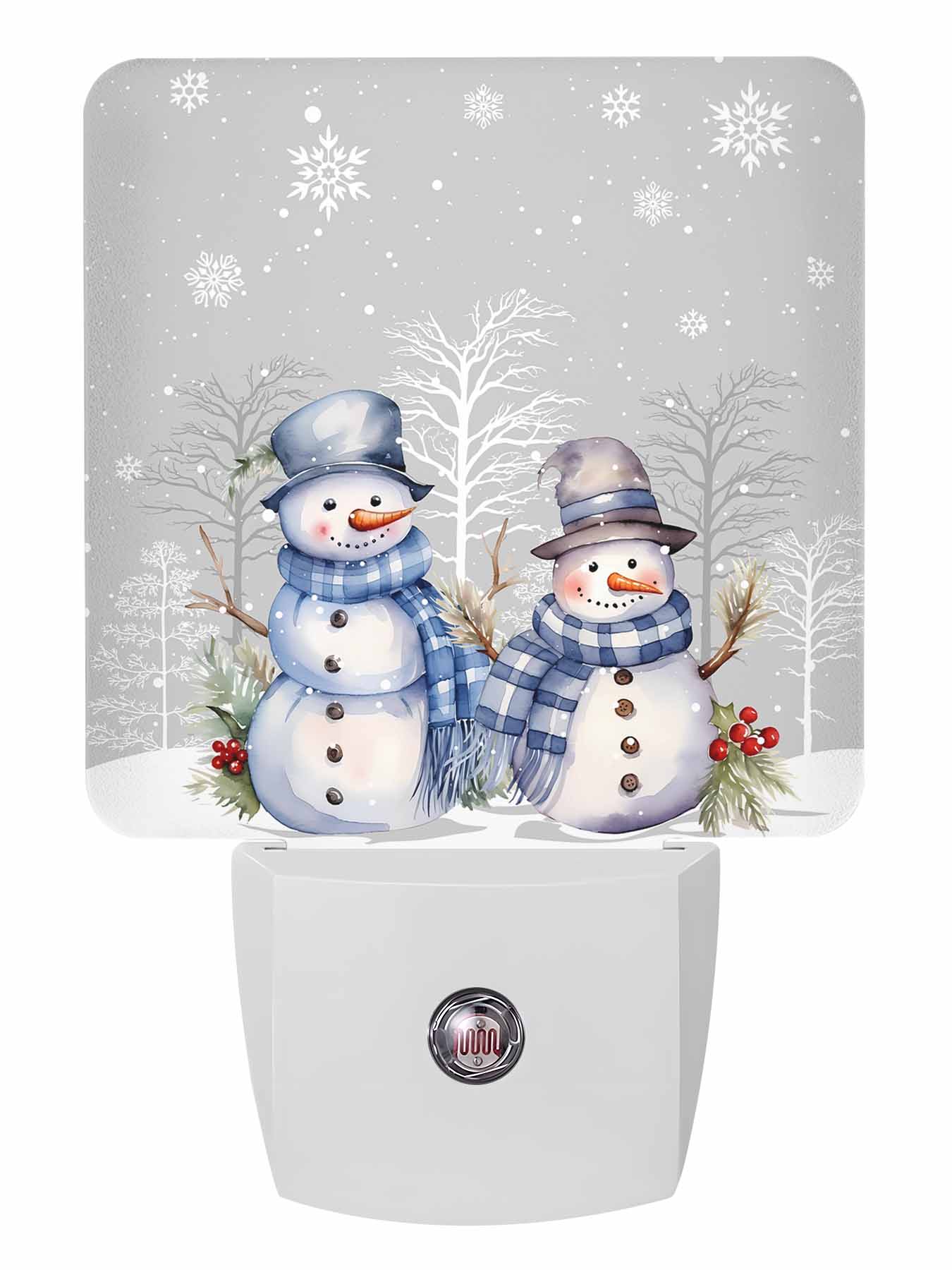 Christmas Night Lights Auto Sensor Snowman Berry Plug-in LED ...