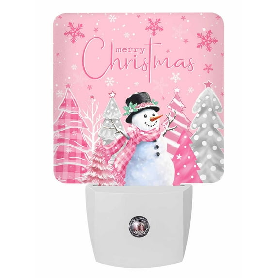 Christmas Night Lights Auto Sensor Snowman Plug-in LED Nightlights Dusk ...