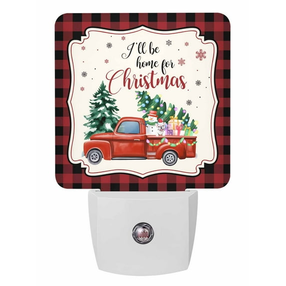 Christmas Night Lights Auto Sensor Snowman Truck Plug-in LED ...