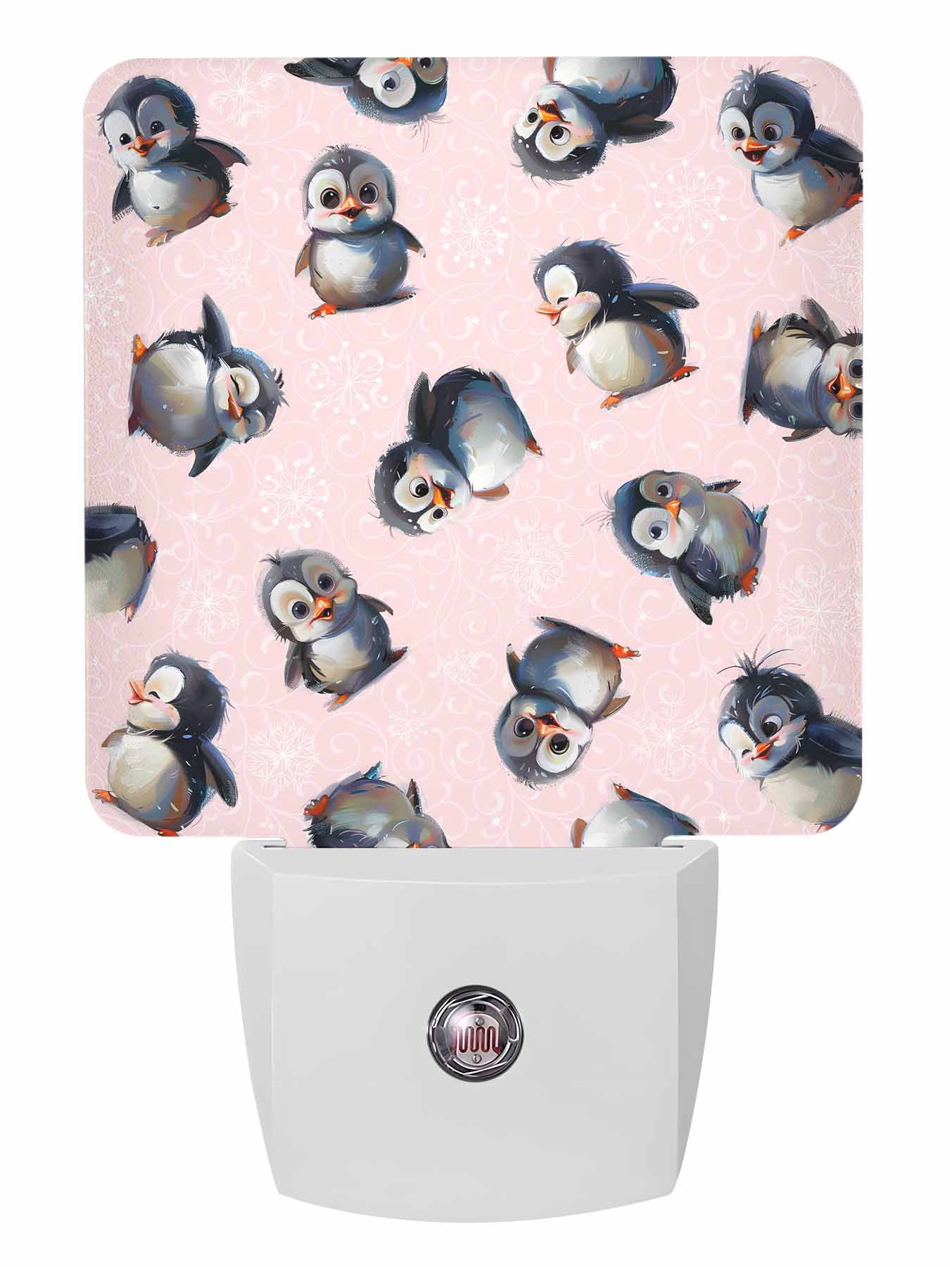 Christmas Night Lights Auto Sensor Watercolor Penguin Plug-in LED ...