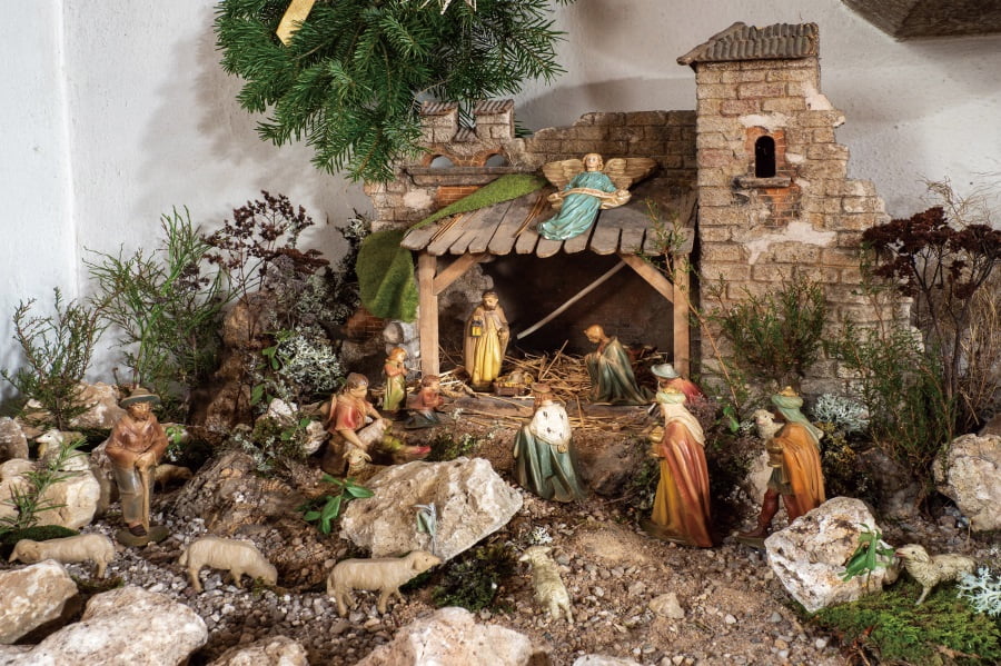 Christmas Night Nativity Scene Backdrop Birth Of Jesus Merry Xmas Party ...