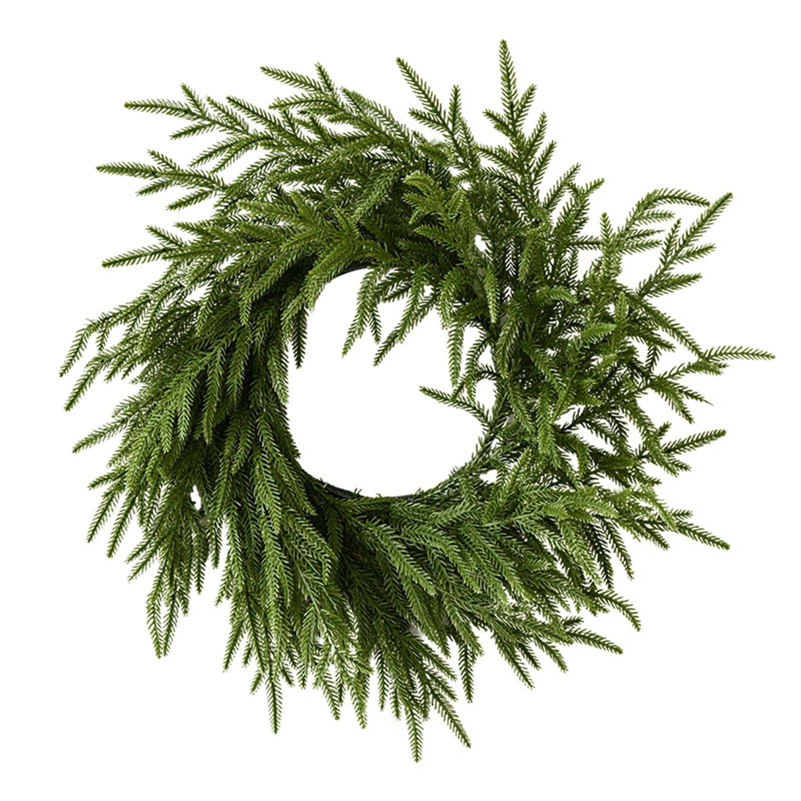 Christmas Norfolk Pine Wreath Decoration Wreath Drape Soft Plastic ...