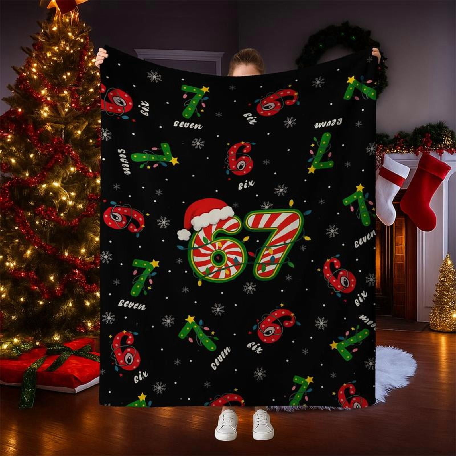 Christmas Number 67 Flannel Blanket, Super Soft Material, Warm Cover ...