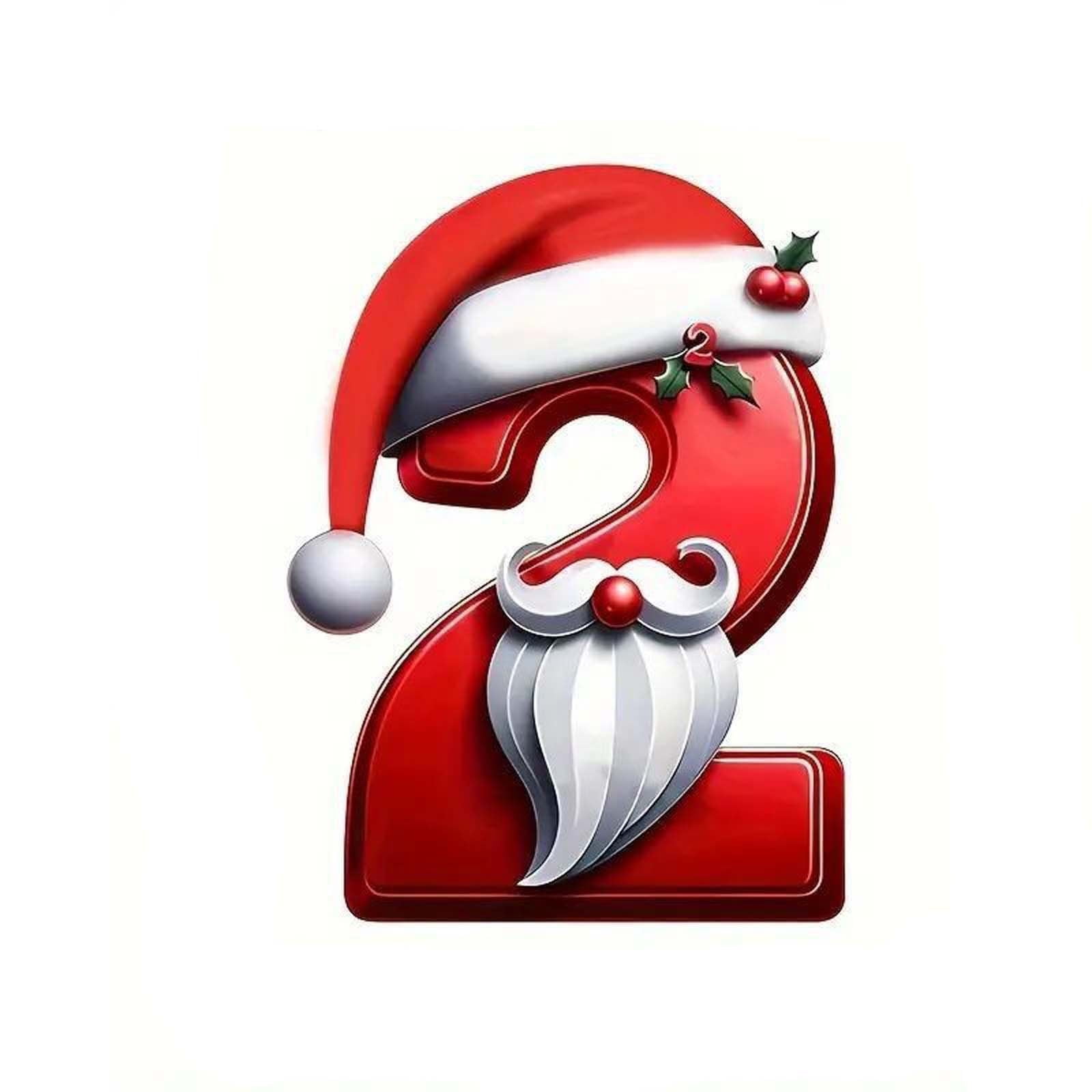 Christmas Numbers Personalized Ornaments for Xmas Tree Hanging Numbers ...