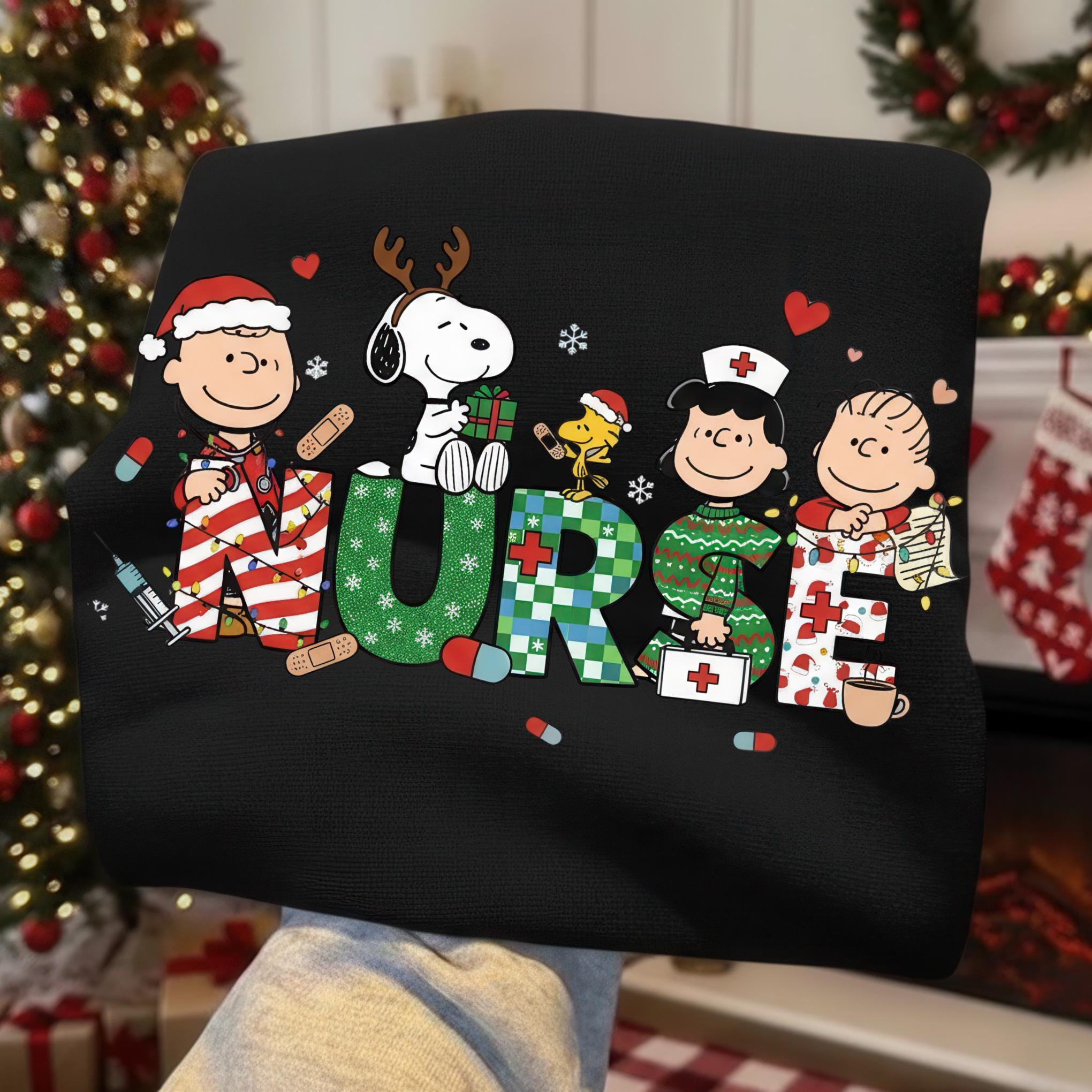 Christmas Nurse PNG, Peanuts Christmas Sublimation, Snoopy Nurse ...
