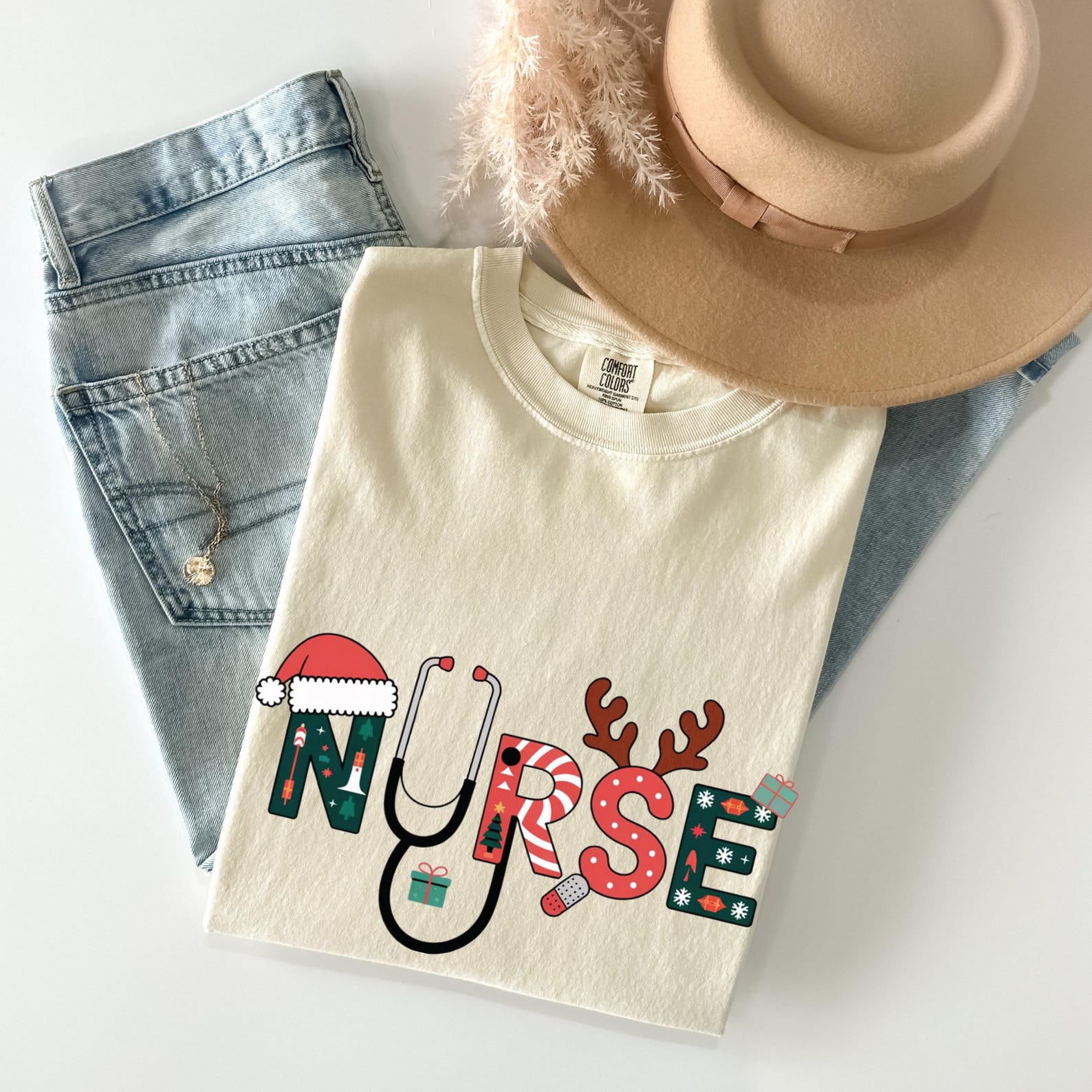 Christmas Nurse Shirt, Holiday Nurse Tee, Cute Medical Christmas Gift ...