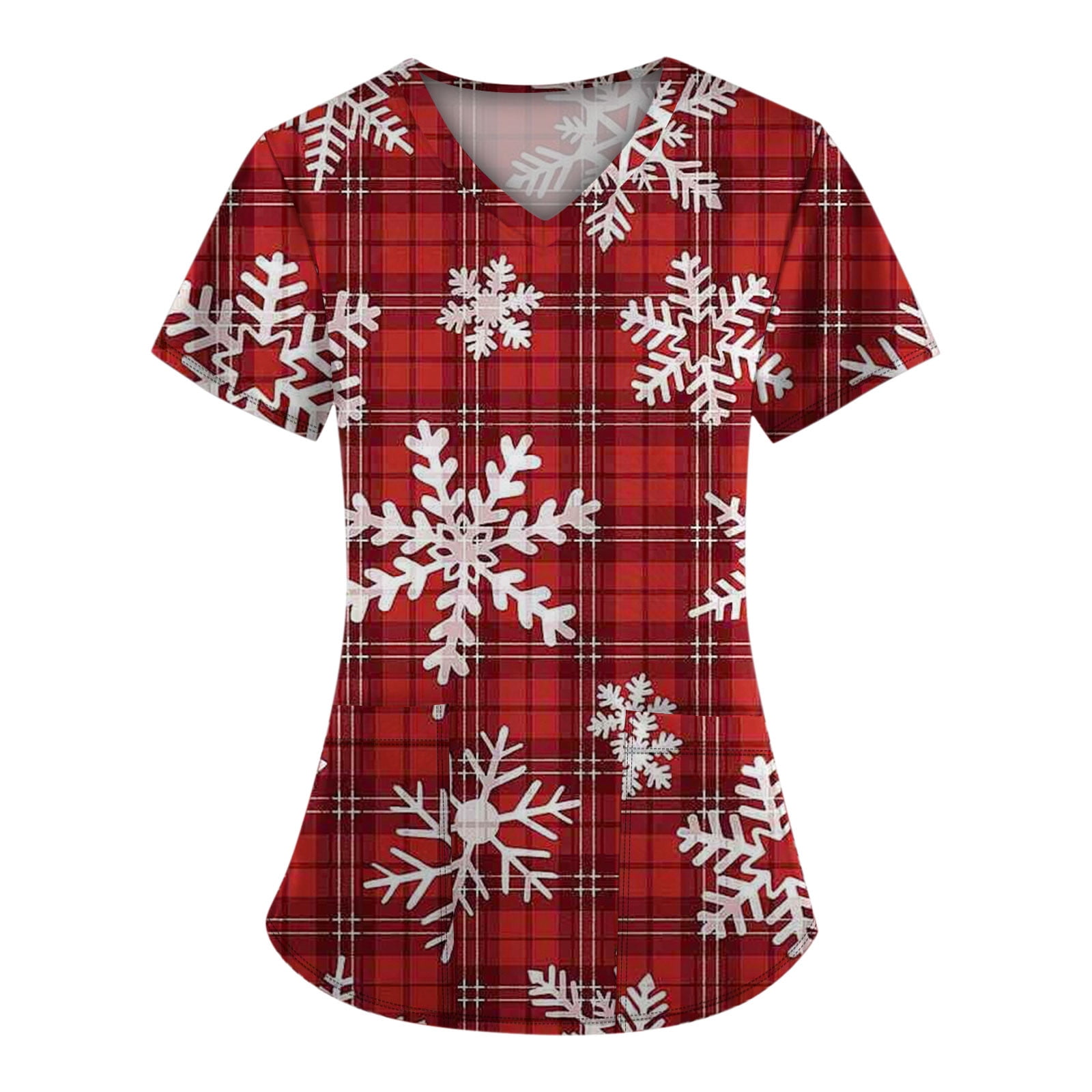 Christmas Nurse Uniforms For Women Christmas Trees Graphic Xmas Shirts