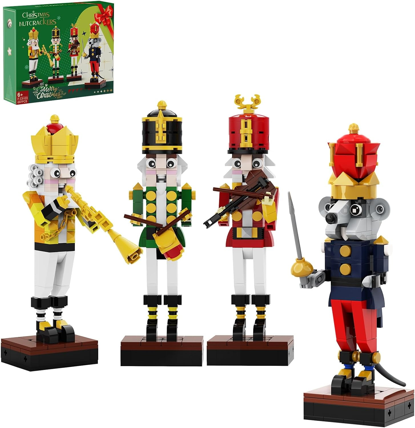 Christmas Nutcracker Building Kits, Xmas Nutcracker King and Soldier ...