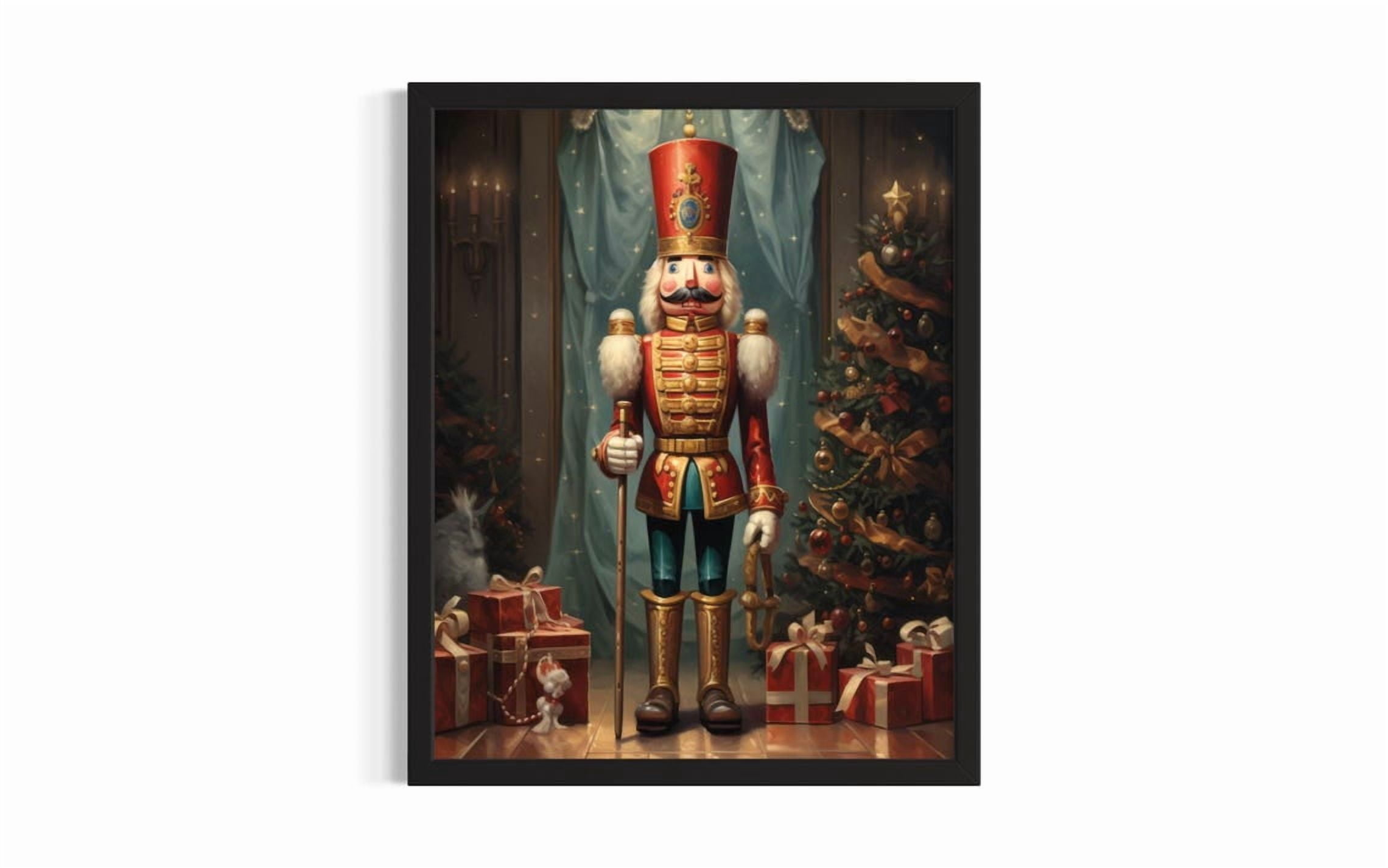 Christmas Nutcracker Christmas Art Print, Living Room Wall Art ...