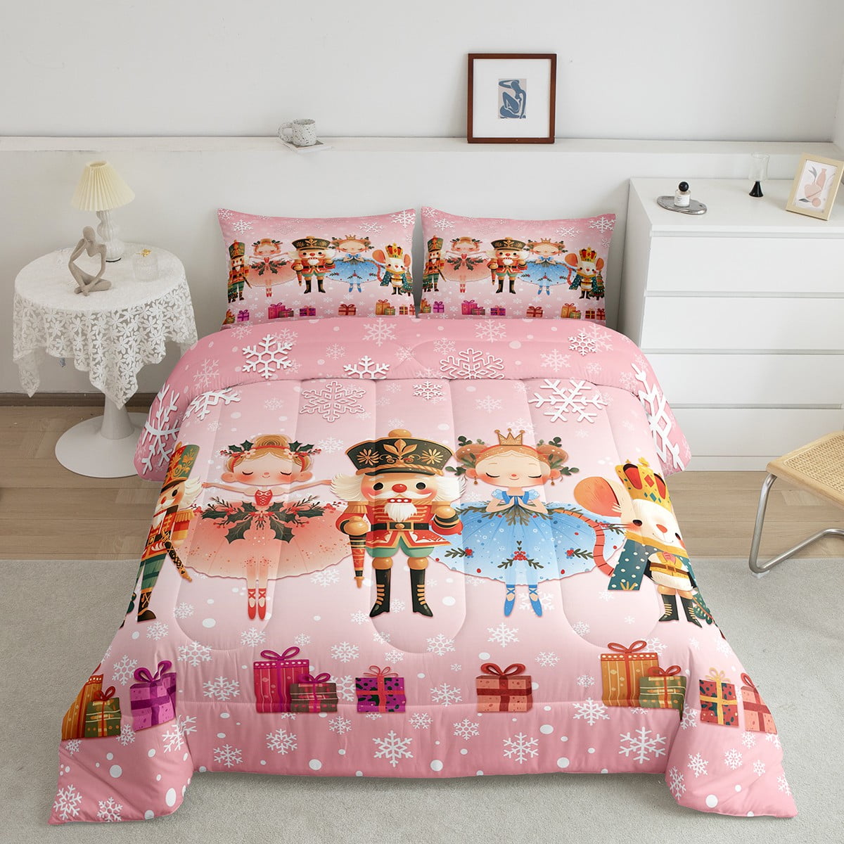 Christmas Nutcracker Comforter Set Full Size,Ballet and Soldier Bedding ...