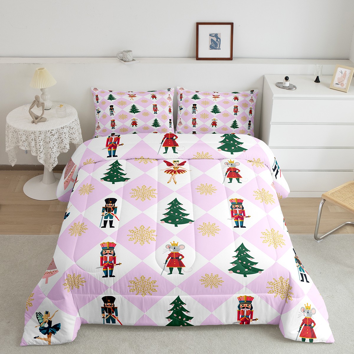 Christmas Nutcracker Decor Bedding Set Queen Size,Nutcracker Soldier ...