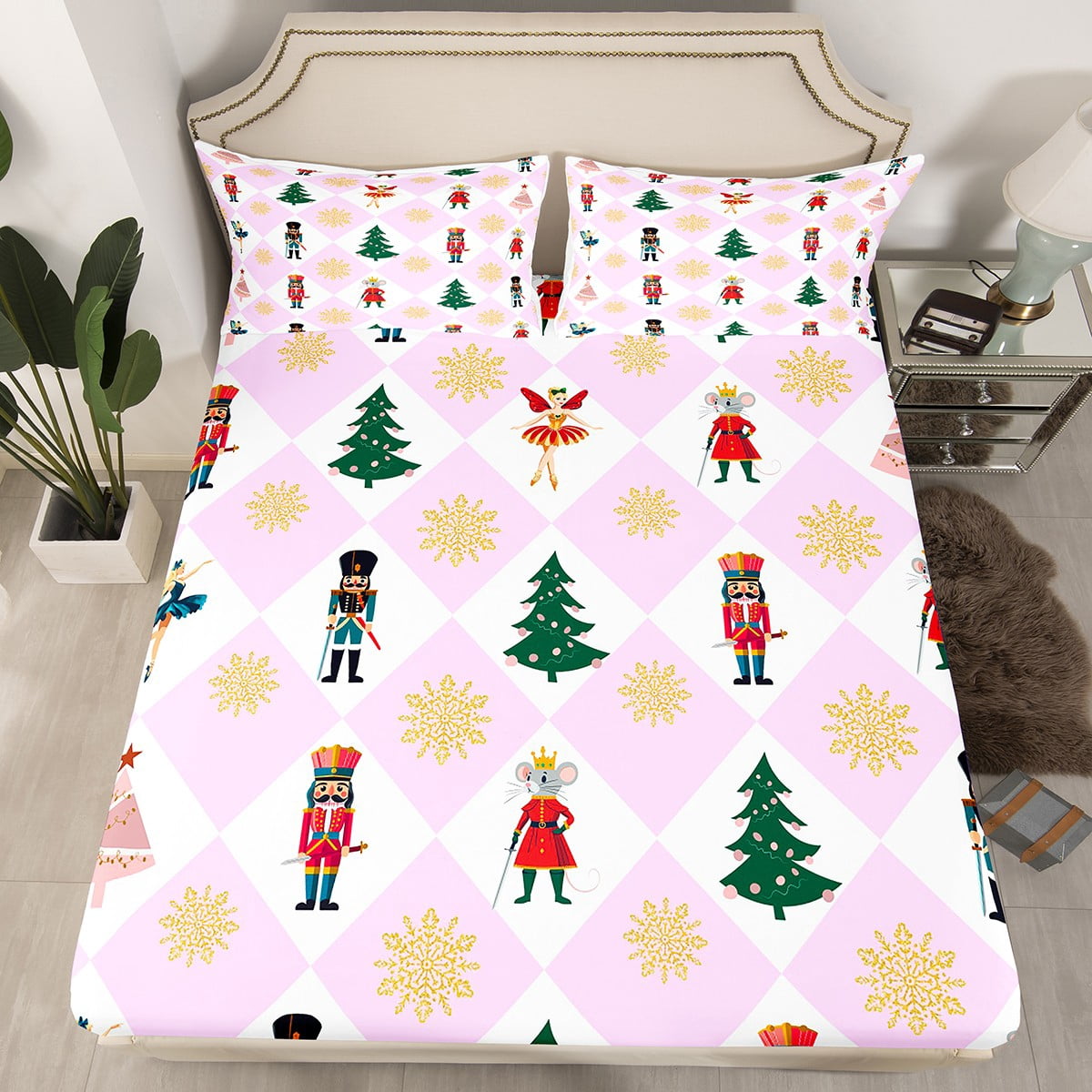 Christmas Nutcracker Decor Bedding Set Queen Size,Nutcracker Soldier ...