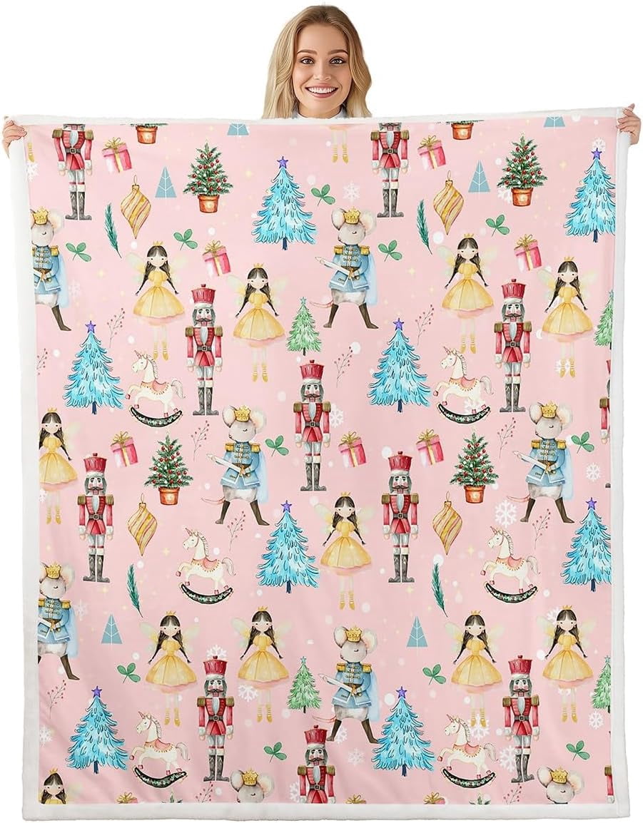 Christmas Nutcracker Decorative Throw Blanket Throw 50"x60" Cartoon ...