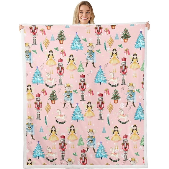 Christmas Nutcracker Decorative Throw Blanket Throw 50"x60" Cartoon ...