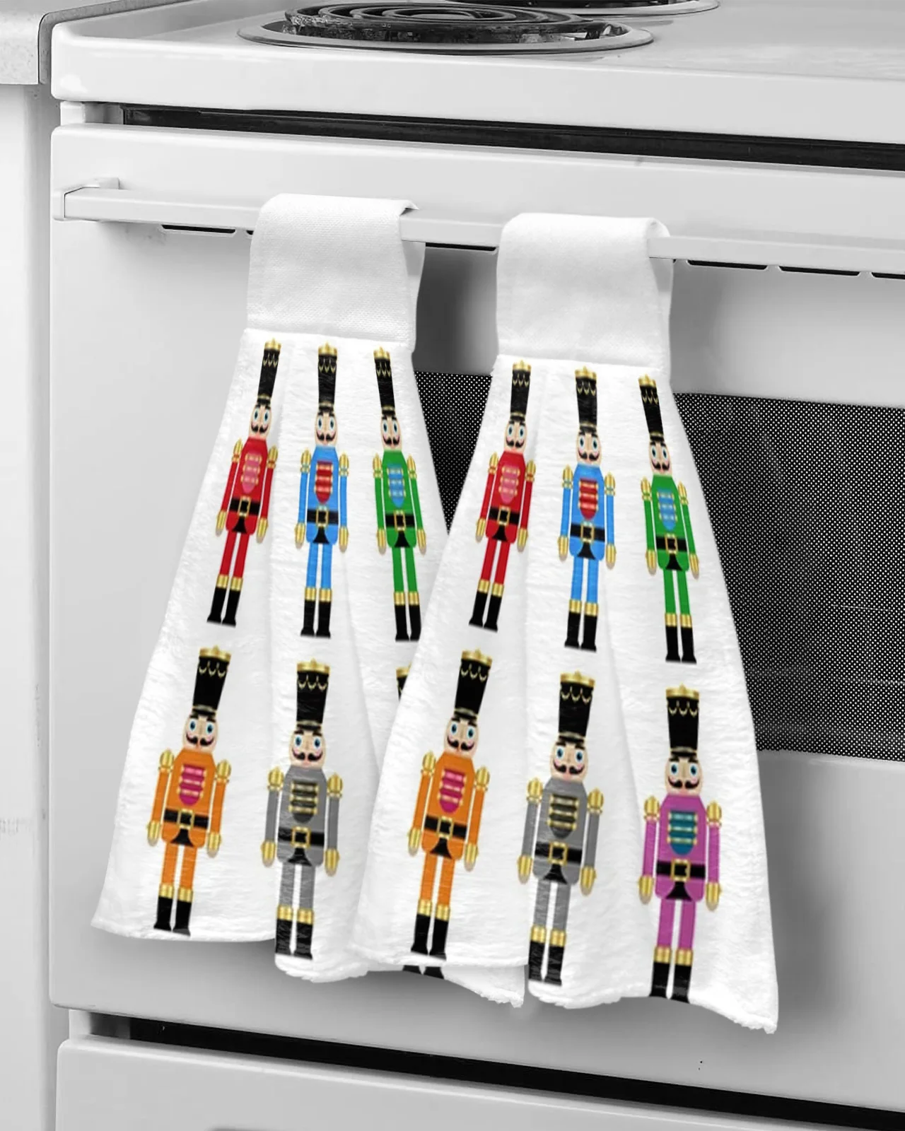 Christmas Nutcracker Hand Towels For Bathroom Absorbt Microfiber Kitch ...