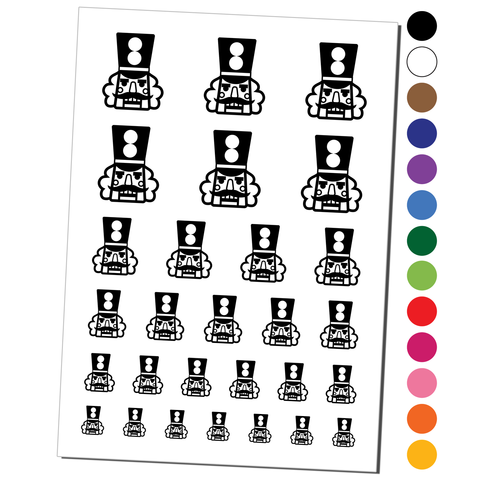 Christmas Nutcracker Head Water Resistant Temporary Tattoo Set Fake ...