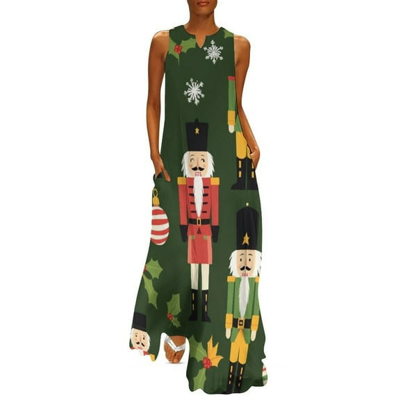 Christmas Nutcracker Pattern Long Dress luxury evening dresses women ...