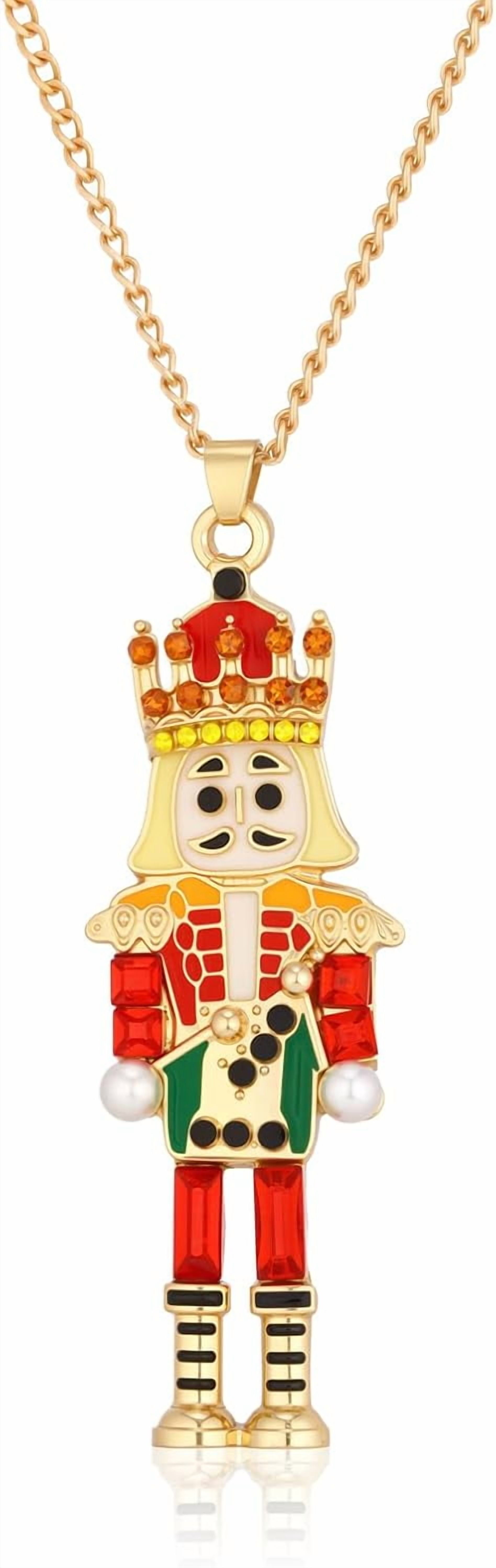 Christmas Nutcracker Pendant Necklace for Women Cute Nutcracker Soldier ...
