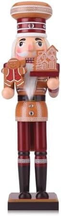 Christmas Nutcracker Soldier, 14 Inch Gingerbread Wooden Festive ...