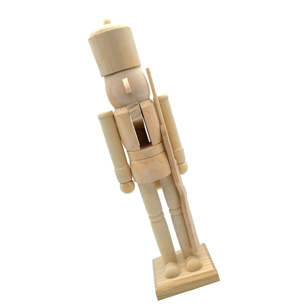 Christmas Nutcrackers Soldier Unpainted Wood Walnut Figures Blank ...
