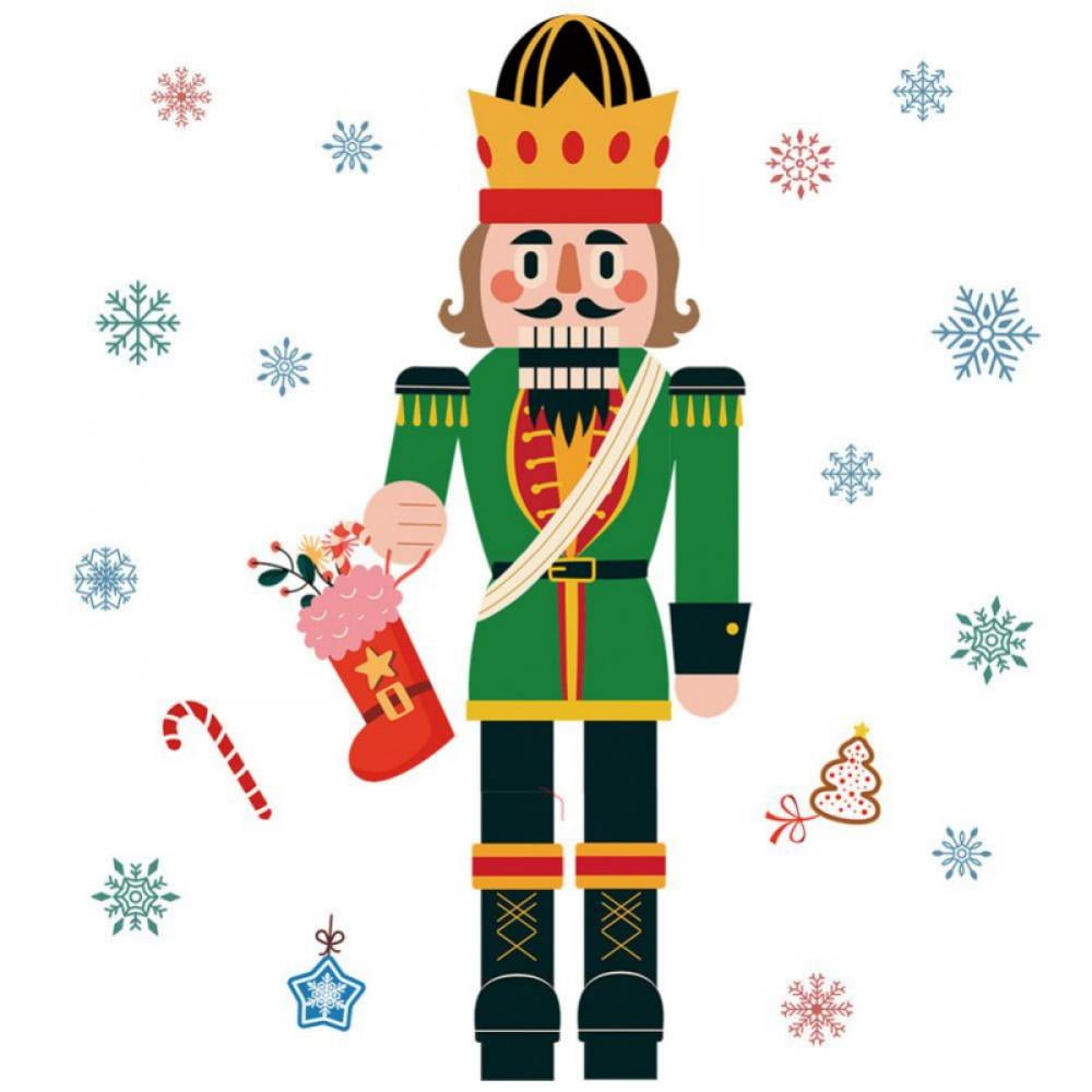 Christmas Nutcrackers Wall Stickers, Nutcracker Window Decals Large ...