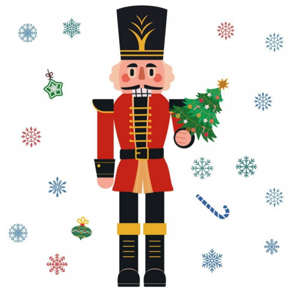 Christmas Nutcrackers Wall Stickers, Nutcracker Window Decals Large ...