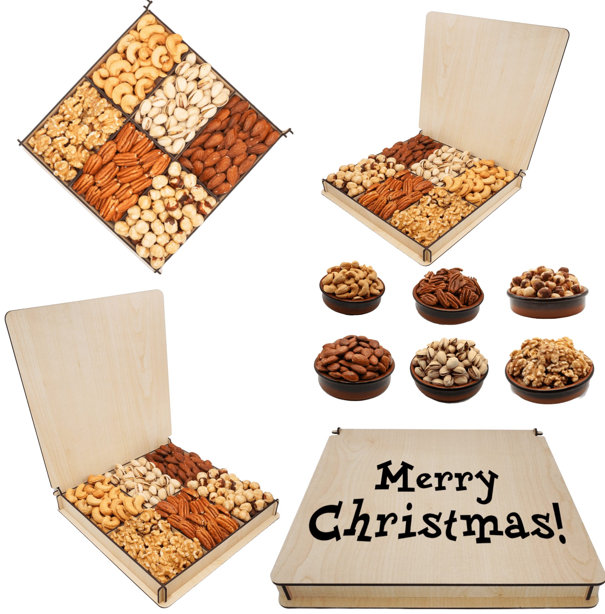 Christmas Nuts Gift Basket, Holiday Gourmet Mixed, Snack Box Family ...
