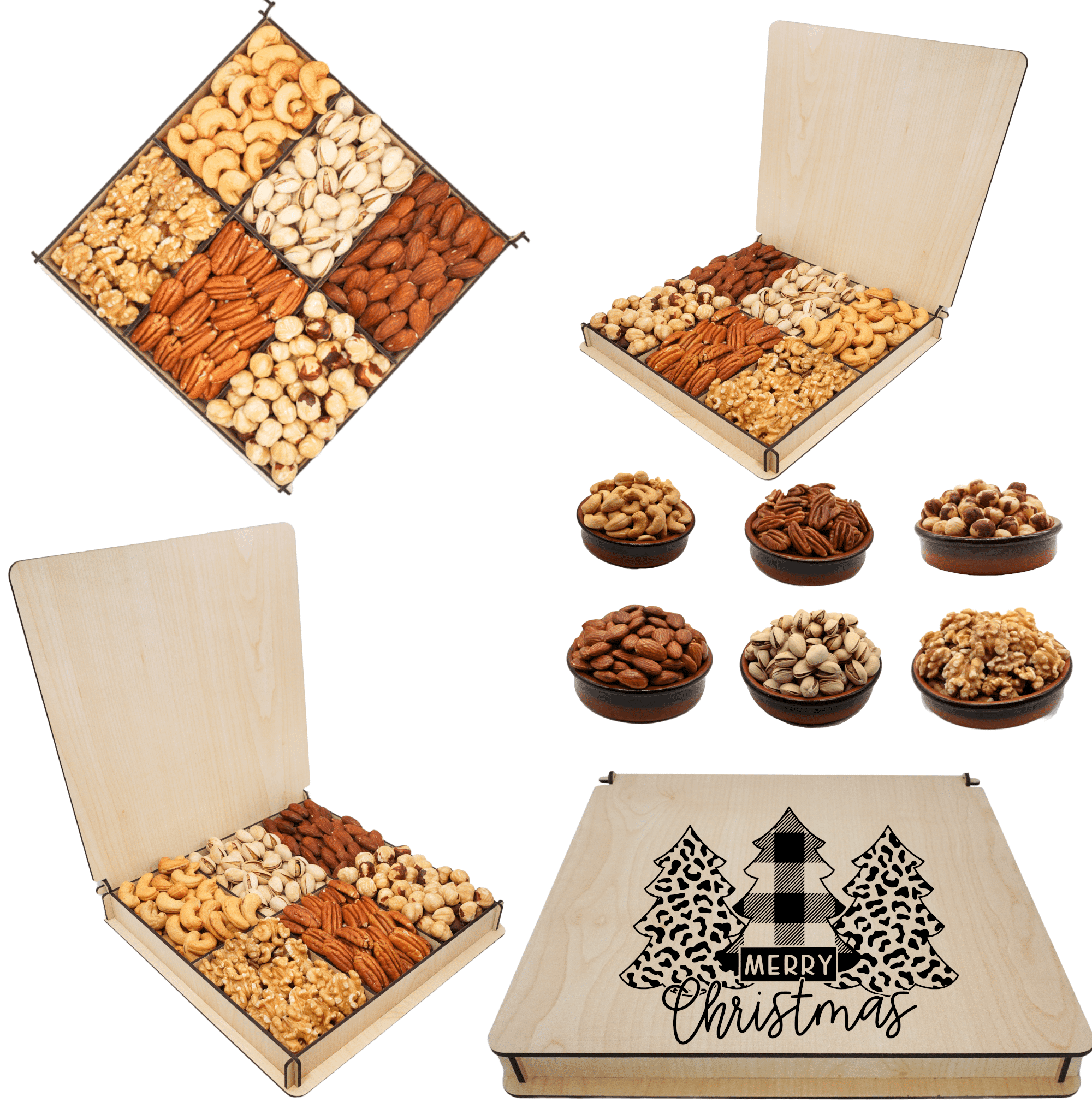 Christmas Nuts Gift Basket, Holiday Presents, Mixed Nuts, Healthy Fresh ...