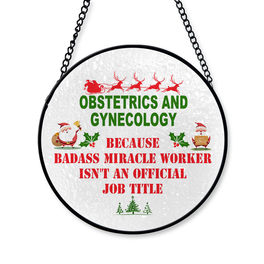 Christmas Obstetrics And Gynecology Stained Glass Window Hanging 2025 ...
