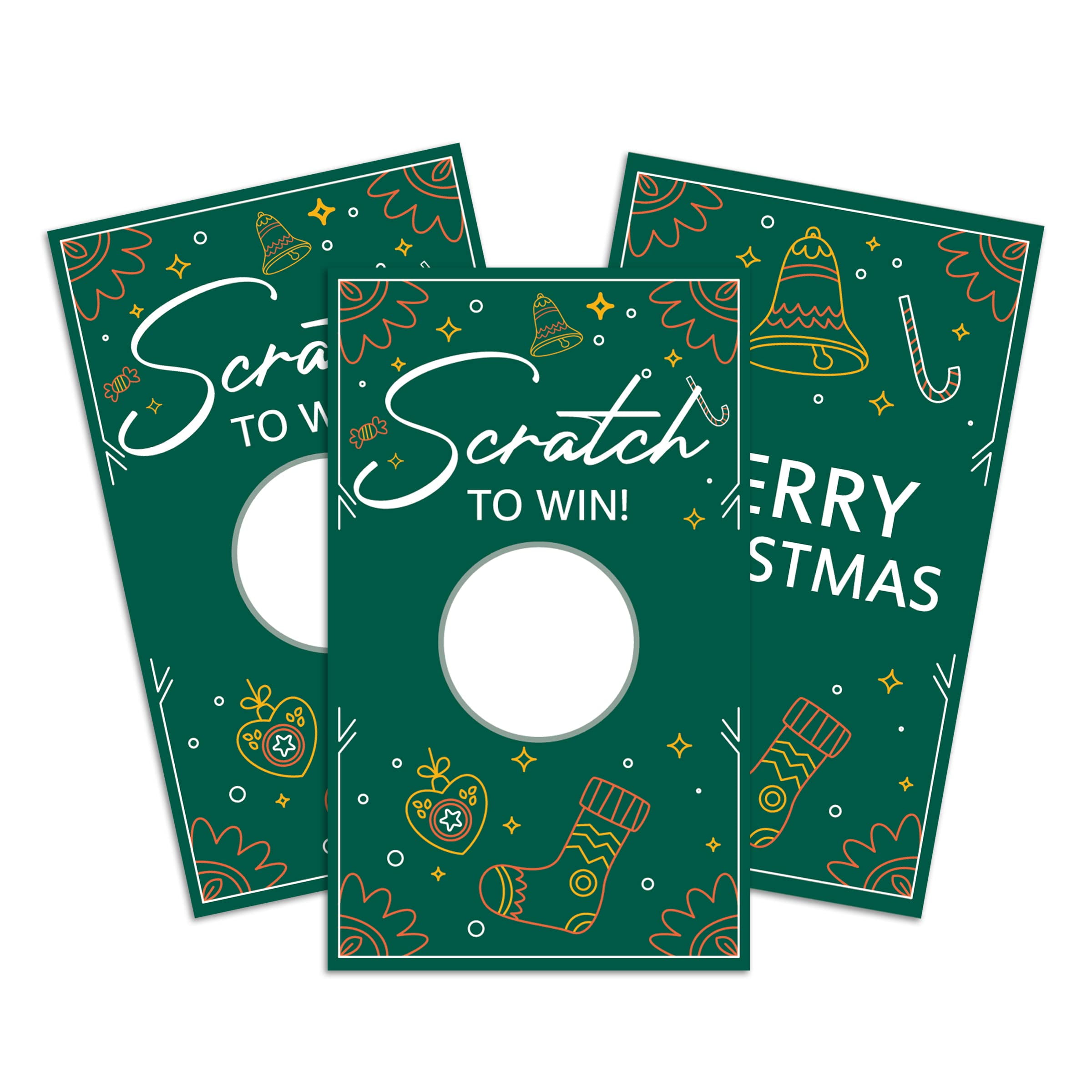 Christmas Scratch Off Cards ZS23 (50 Pack) Christmas Scratch Games for ...