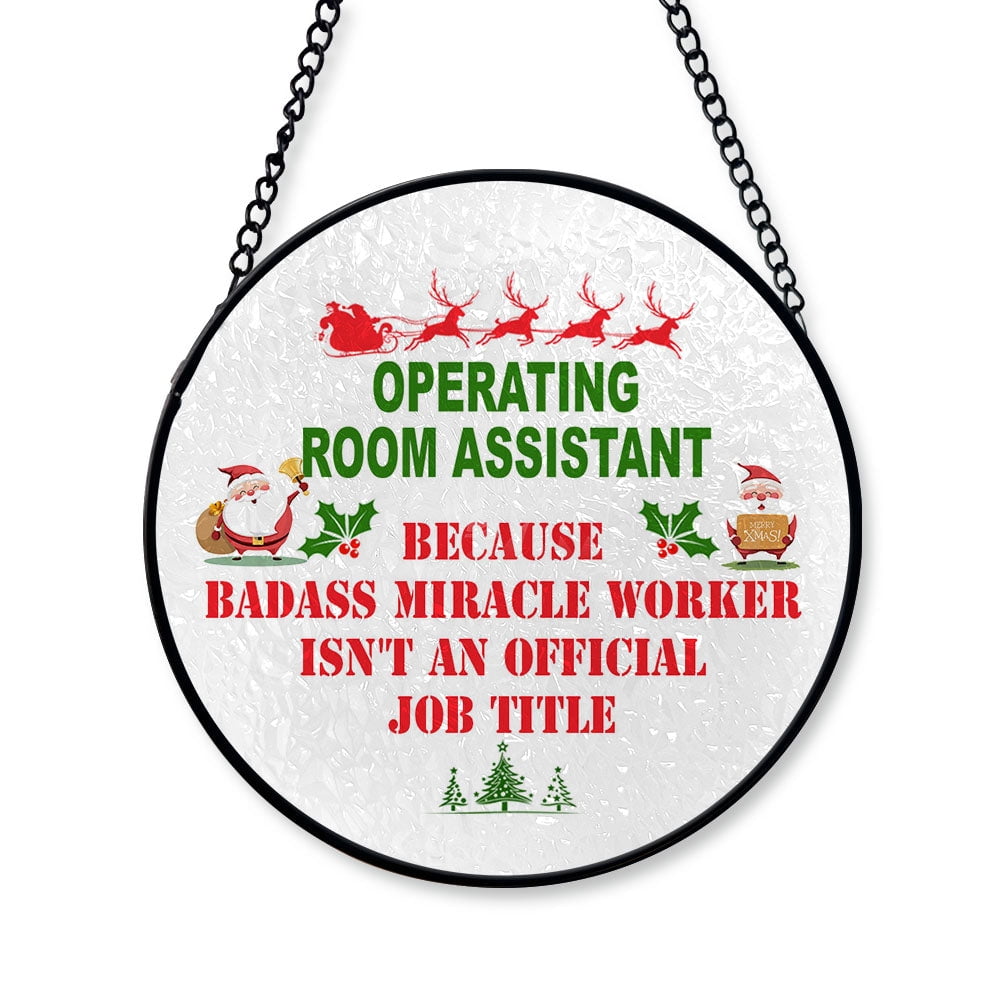 Christmas Operating Room Assistant Stained Glass Window Hanging 2025 ...