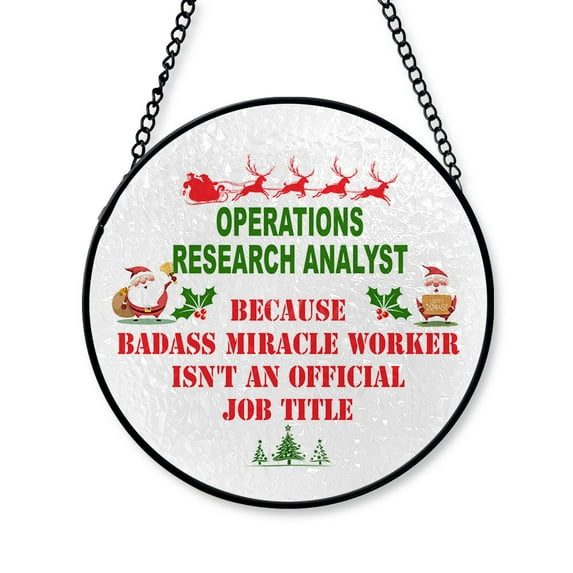 Christmas Operations Research Analyst Stained Glass Window Hanging 2025 ...