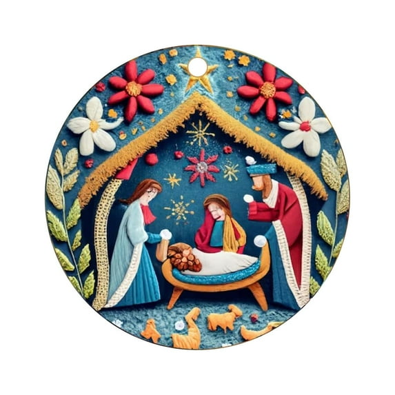 Christmas Ornament 7 Inch Scratch Resistant With Gold Ribbon For Tree ...