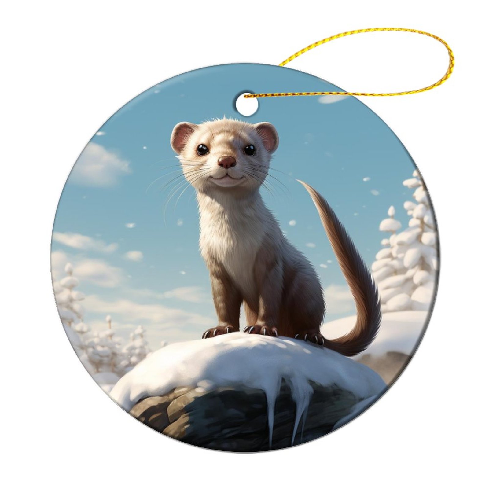 Christmas Ornament Anime Nature Two Sides Printed Christmas Ornaments ...