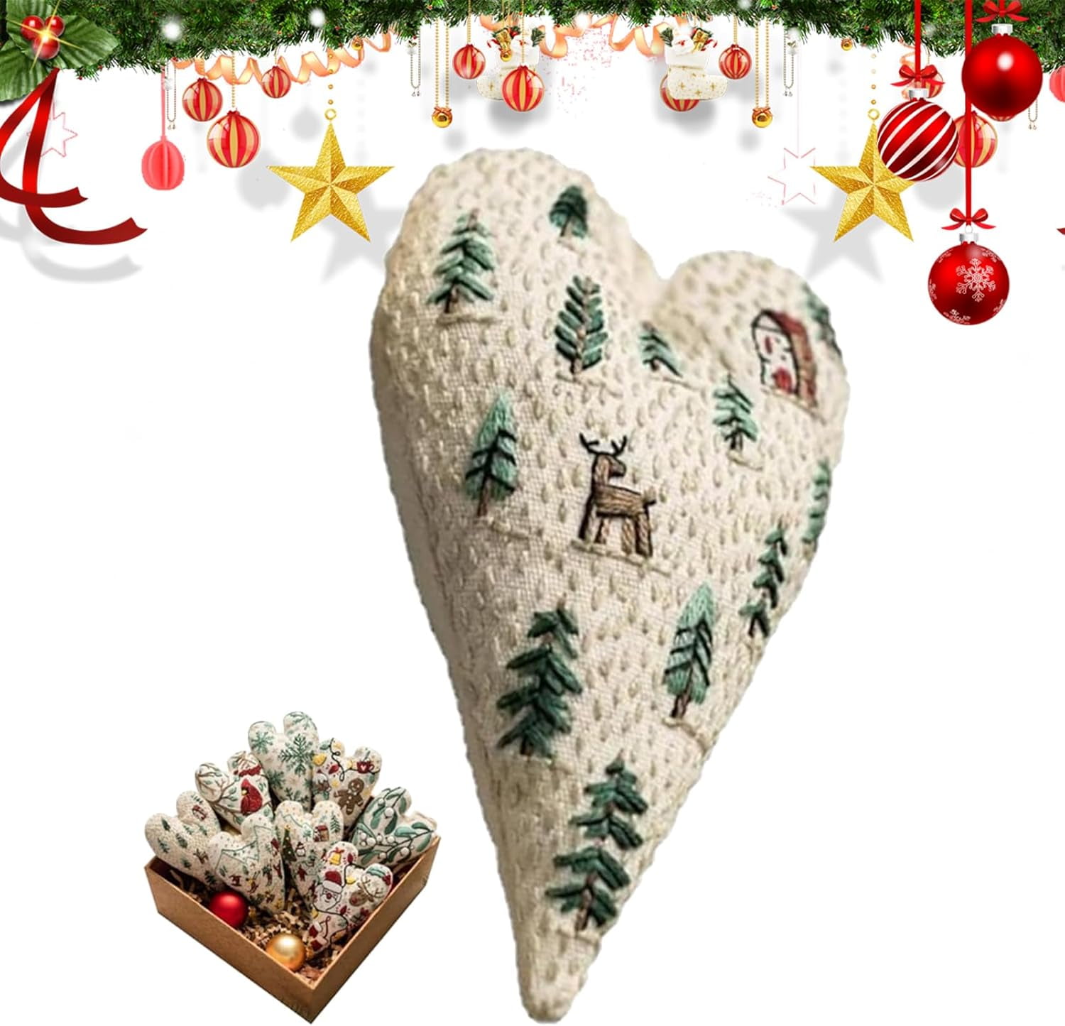 Christmas Ornament Embroidery Kits, Beginner Friendly Cross Stitch ...