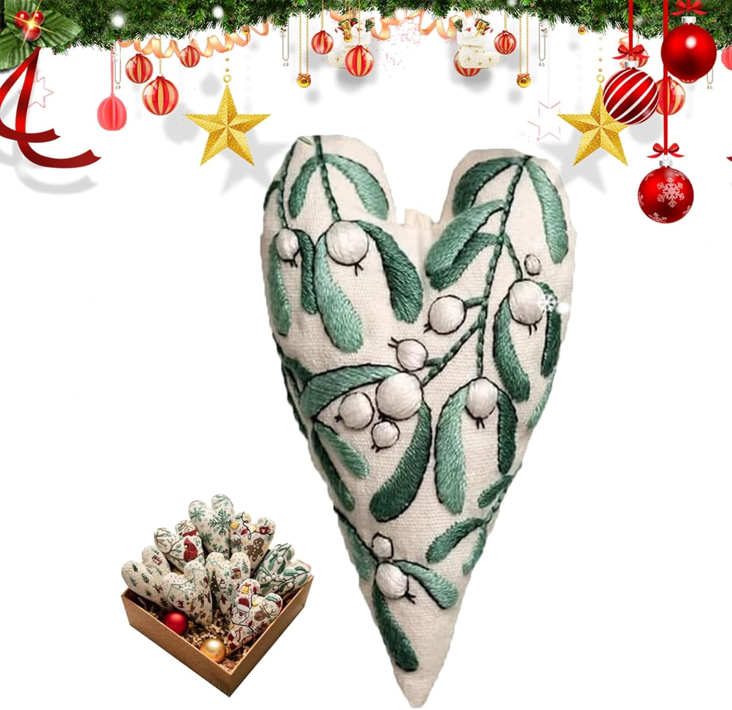 Christmas Ornament Embroidery Kits, Beginner Friendly Cross Stitch ...