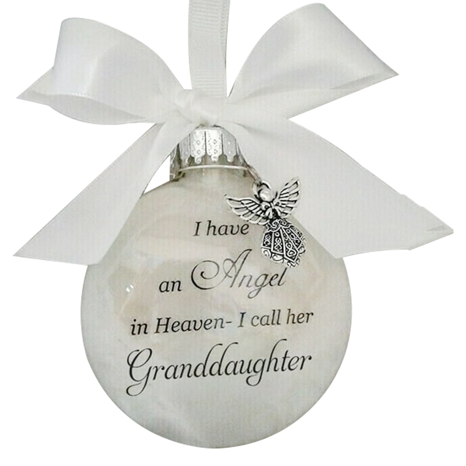 Christmas Ornament Feather Ball - Angel in Heaven - Memorial Ornament ...