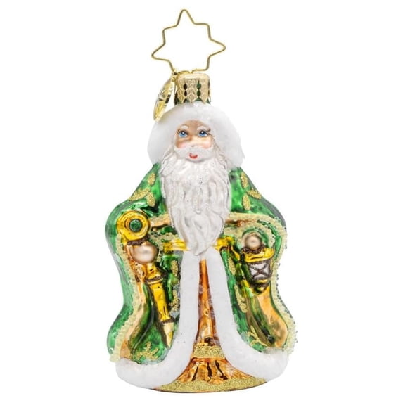 Christmas Ornament Glass Hand-Blown Emerald Isle Kris Kringle Gem ...