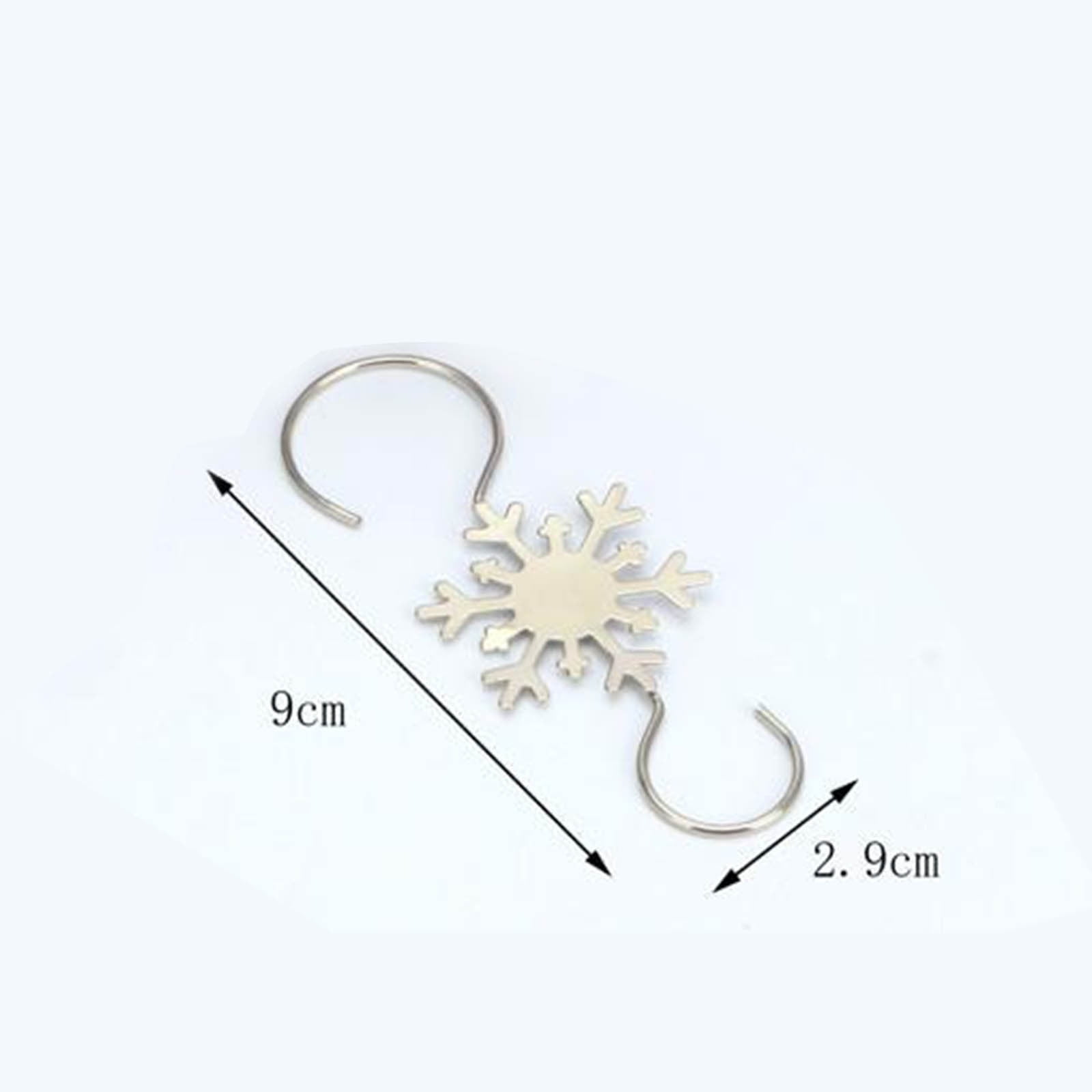 Christmas Ornament Hooks, Snowflake Ornament Hangers, Metal S-Shaped ...