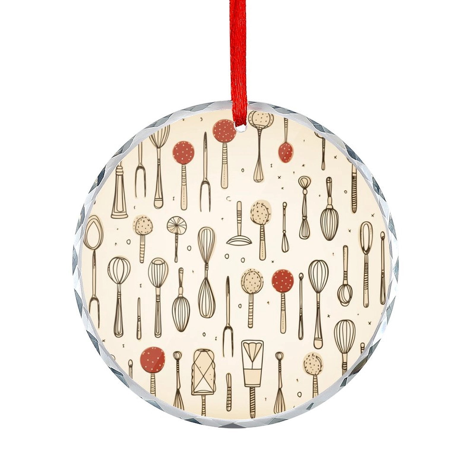 Christmas Ornament Made With Love In Nana's Kitchen Whisk Bakery Round ...
