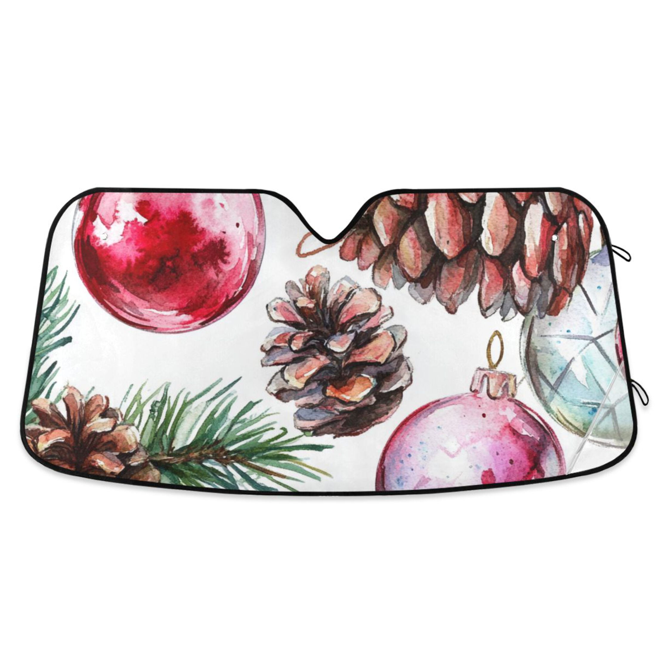 Christmas Ornament Pine Cones Car Windshield Sun Shade Reflector ...