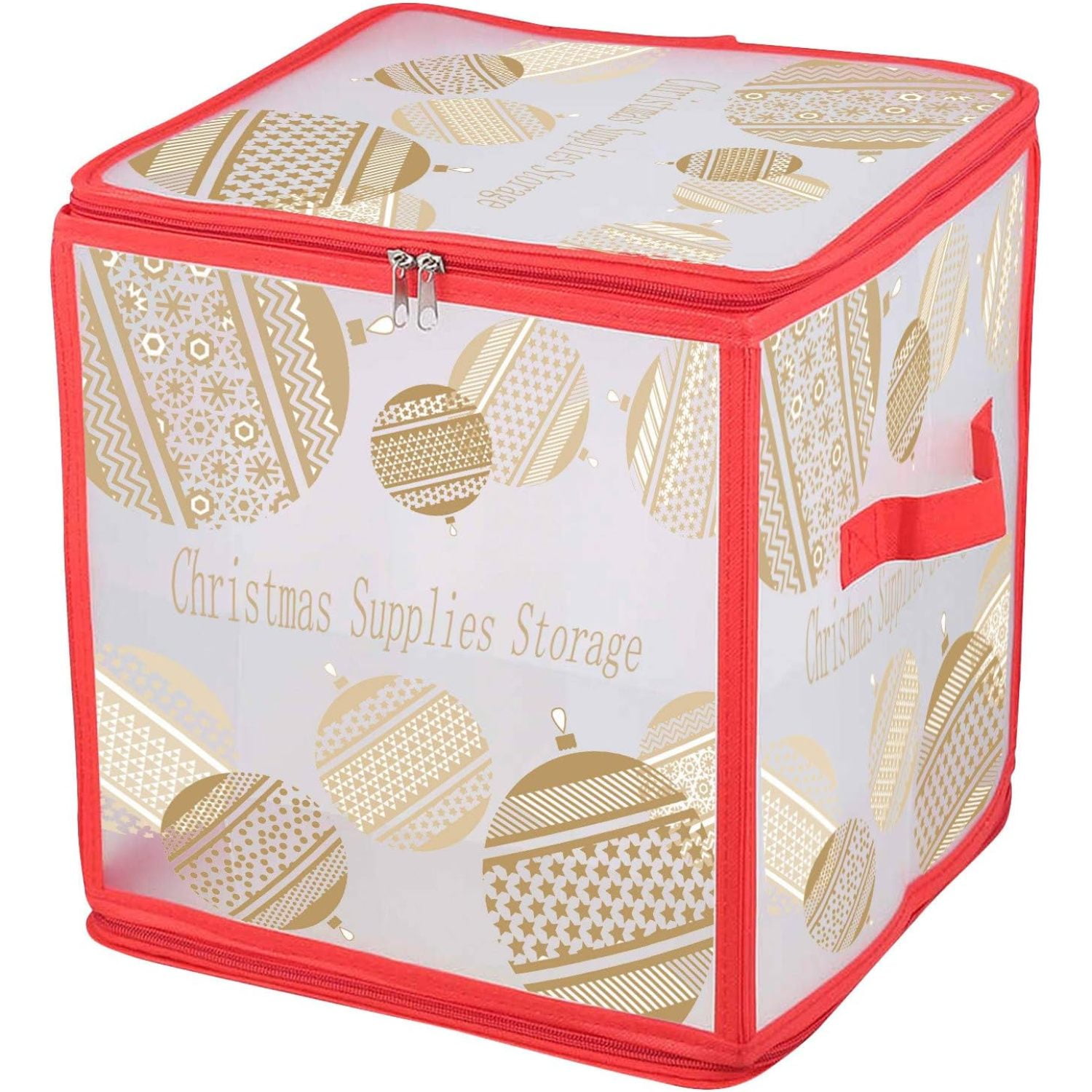 Christmas Ornament Storage Boxes, Oxford Fabric Christmas Balls Storage ...