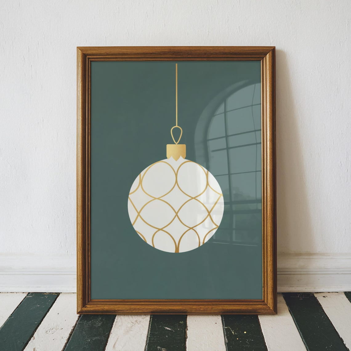 Christmas Ornament Wall Print, Holiday Home Decor, Print, Mistletoe ...