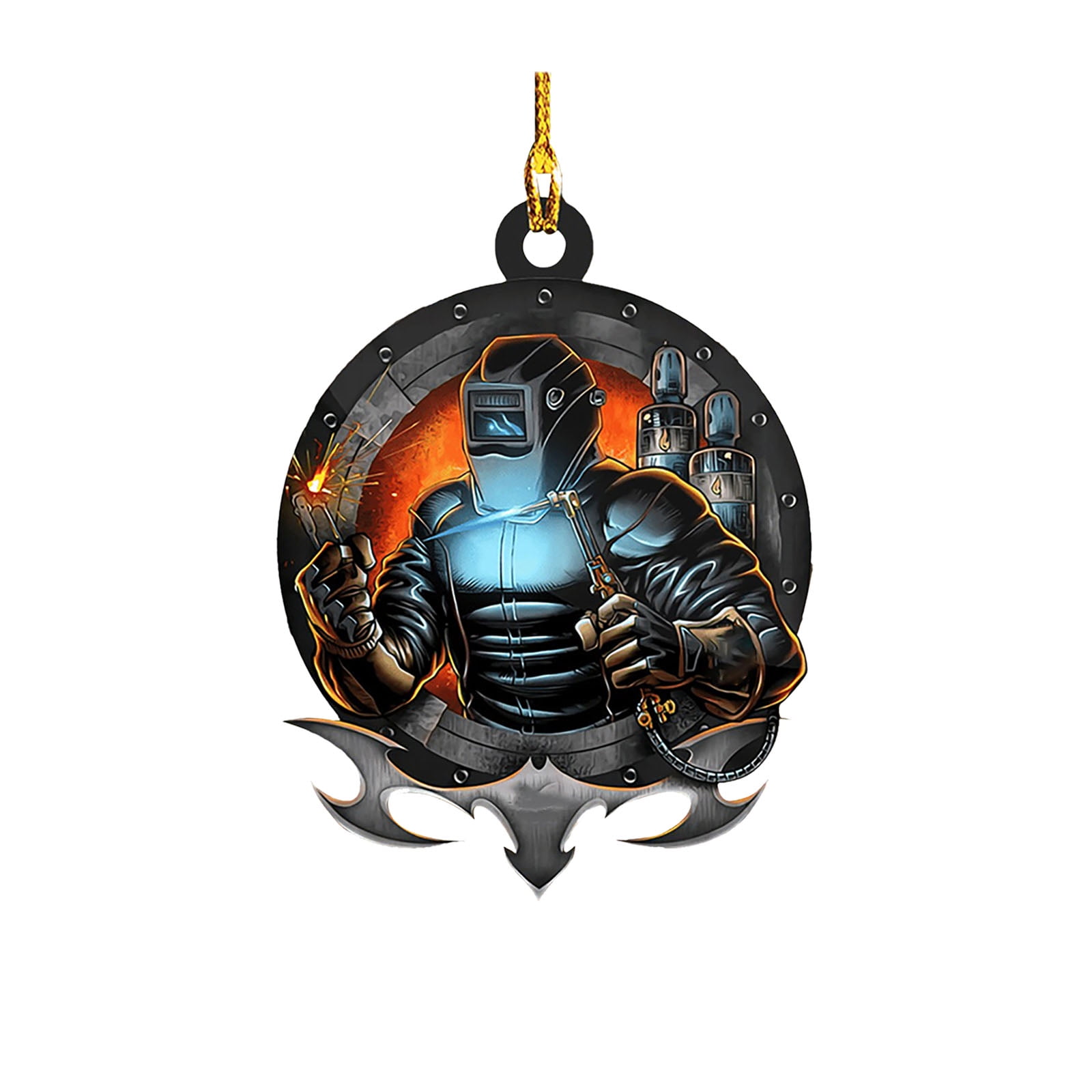 Christmas Ornament Welder Pendant, Welder Union Worker Ironworker ...
