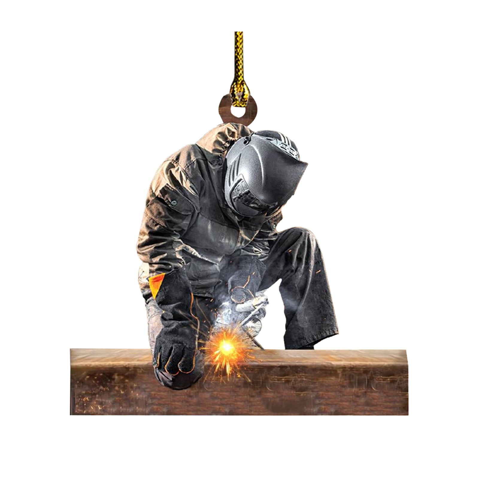 Christmas Ornament Welder Pendant, Welder Union Worker Ironworker ...